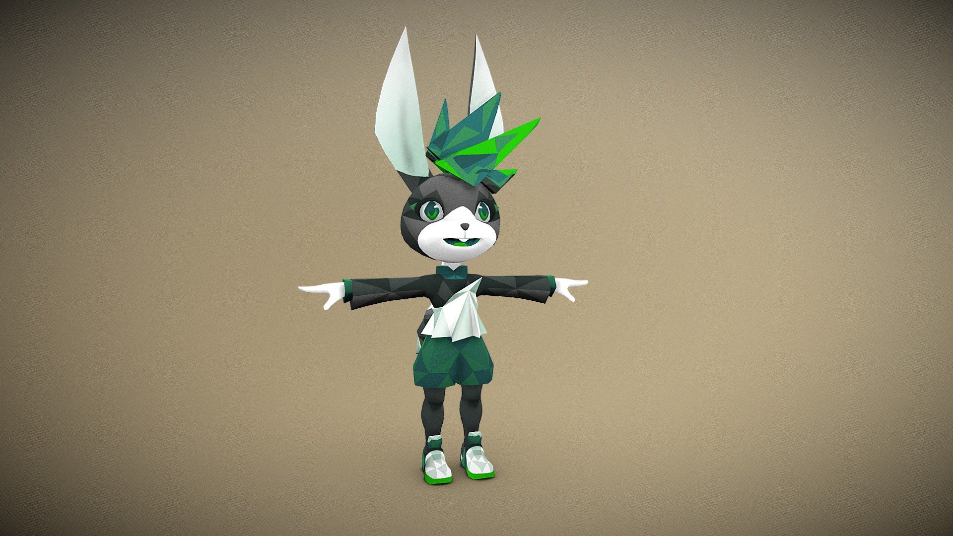 Green rabbit - 3D model by vitascky [5834194] - Sketchfab