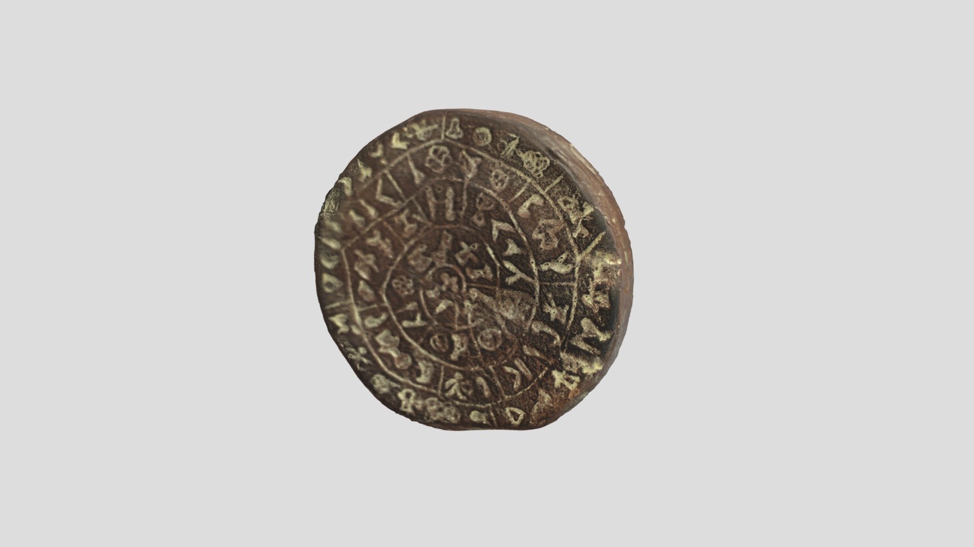 Phaistos Disk 1700-1600 b.C. - Download Free 3D model by Pol.Kom ...