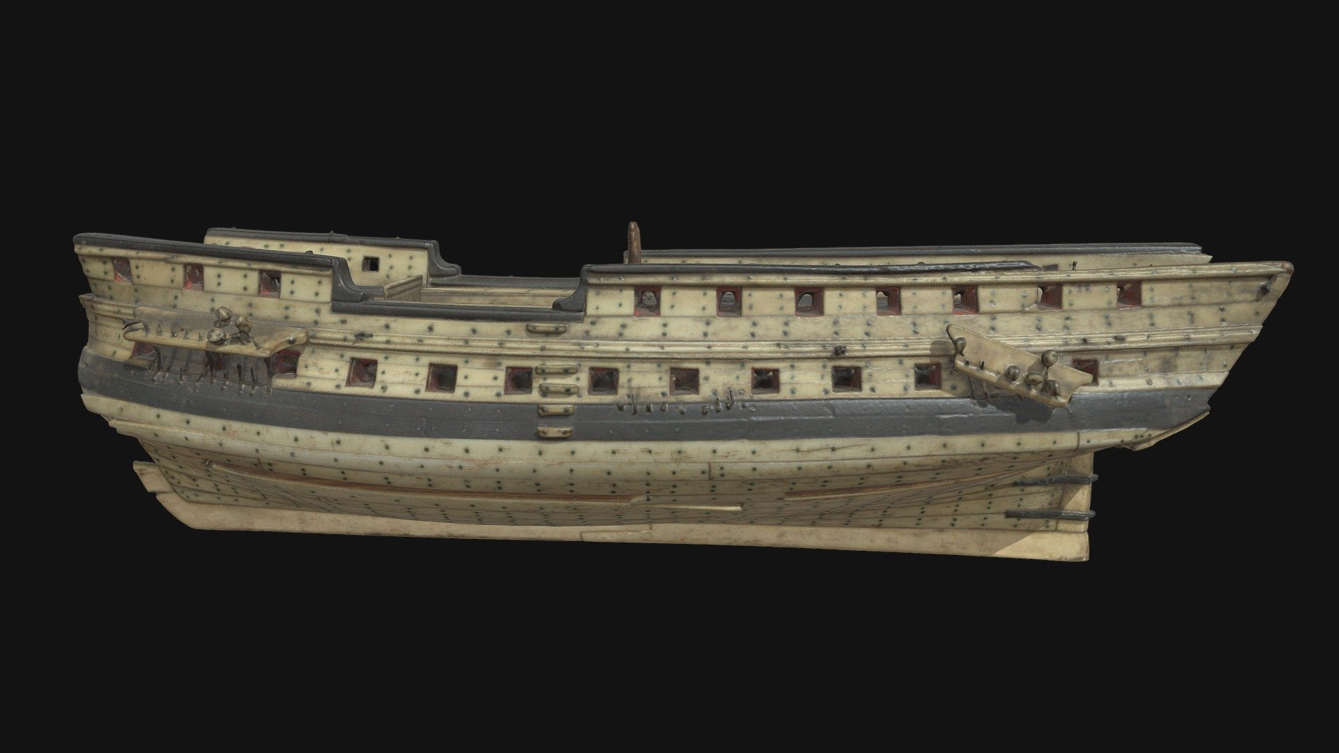 Bone ship model (SOTLS : 1982.1221) Artec Spider - 3D model by ...