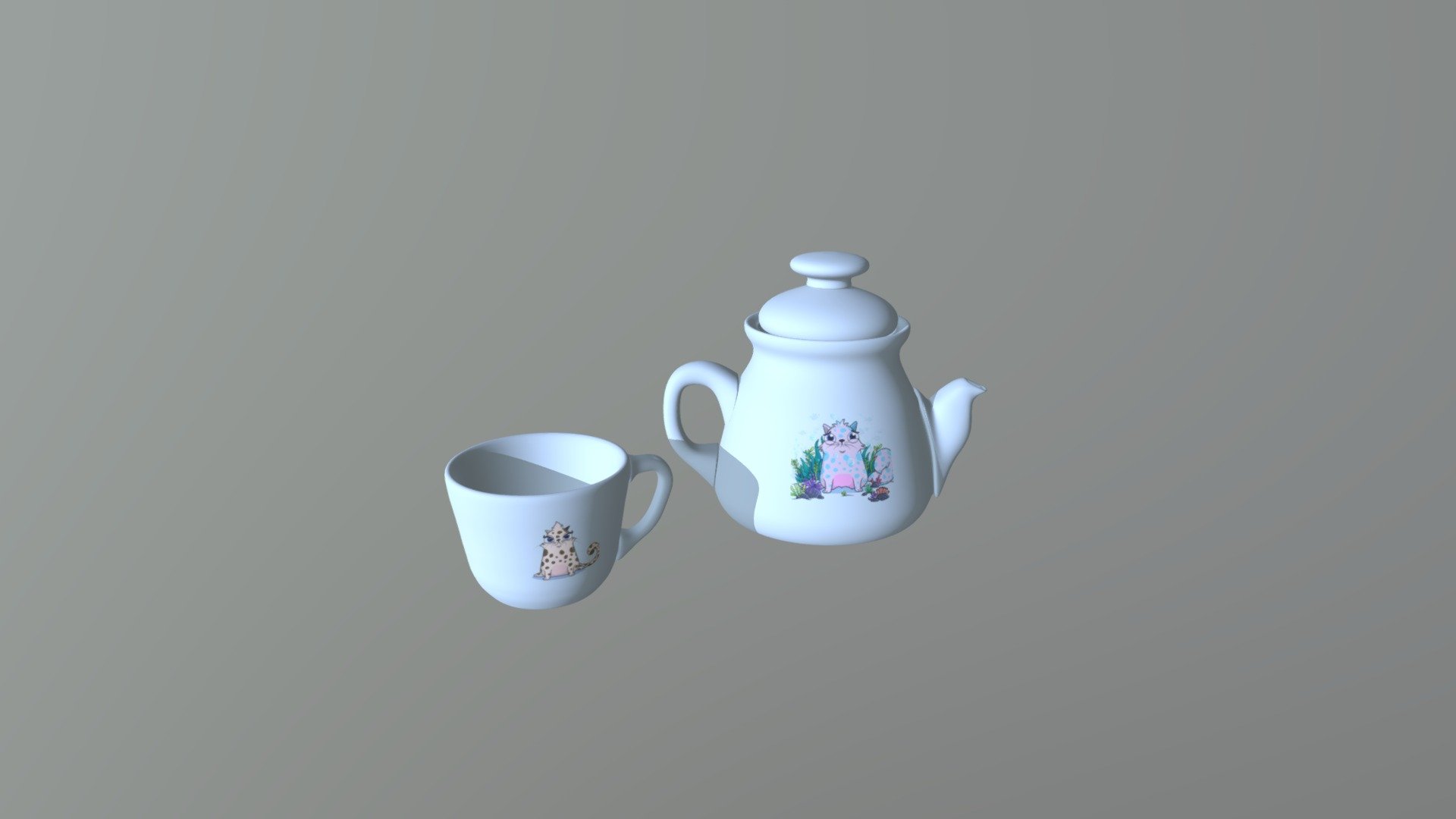 Pea Cat - 3D model by jenias777 [58488b8] - Sketchfab