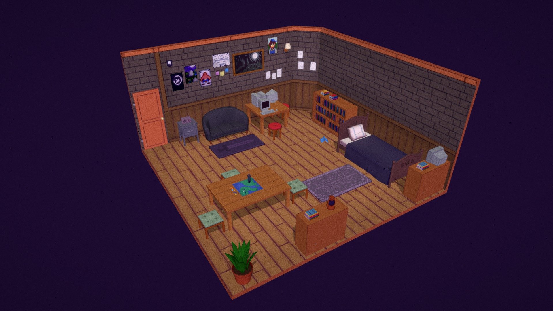 🌌 Sebastian’s Room - Stardew Valley 🎮 - 3D model by Miffetch [584c820 ...