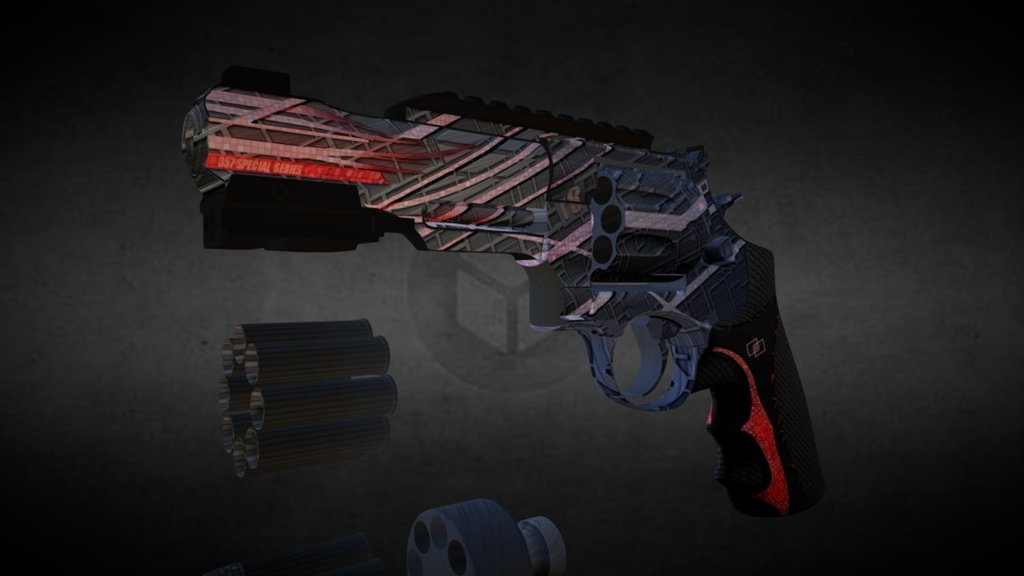 Revolver ZERG RED - 3D model by ce-archi [5851cb0] - Sketchfab
