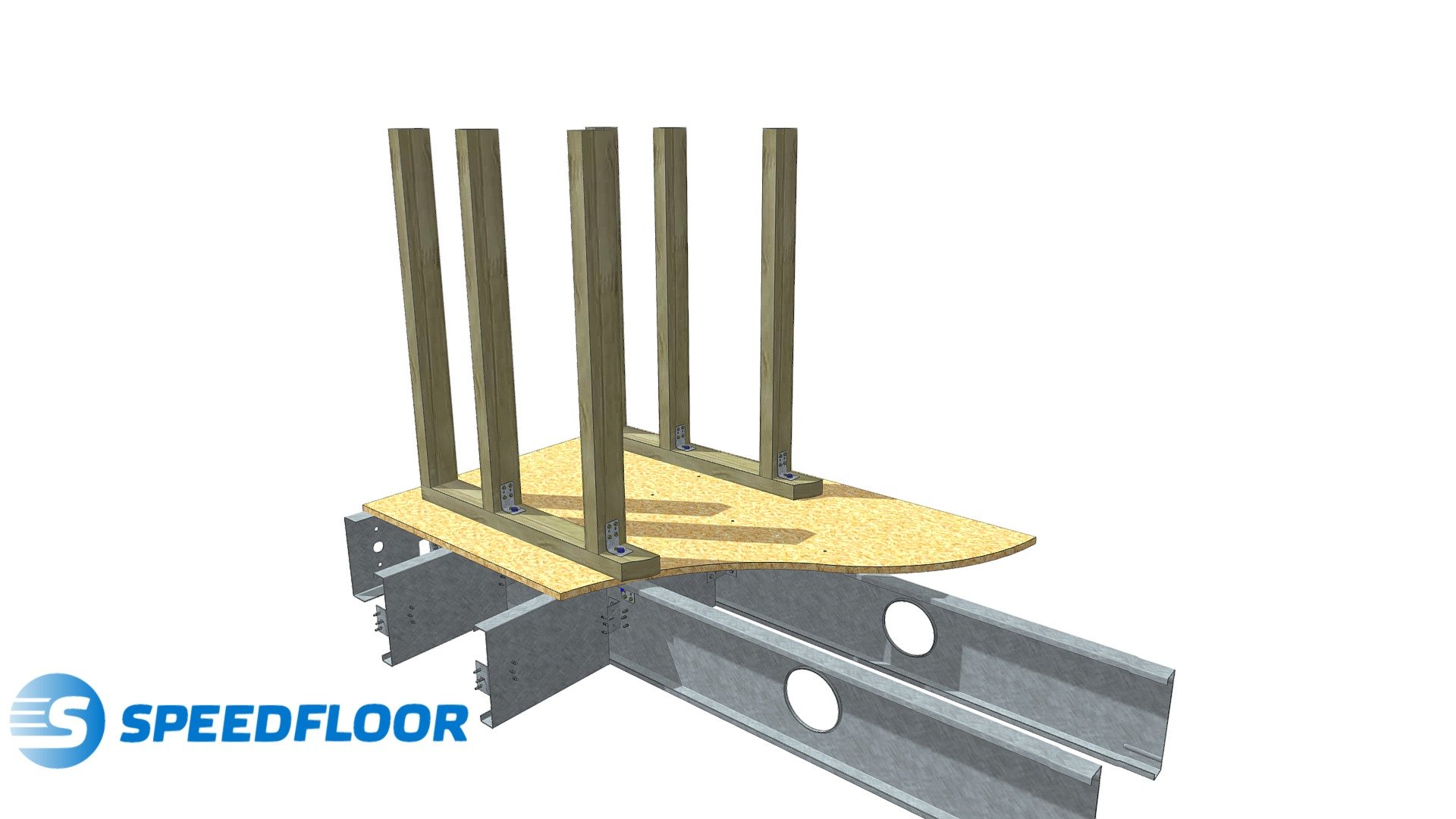 Speedfloor Steel Joist Int Wall GIB Handybrac - 3D model by SPEEDFLOOR ...