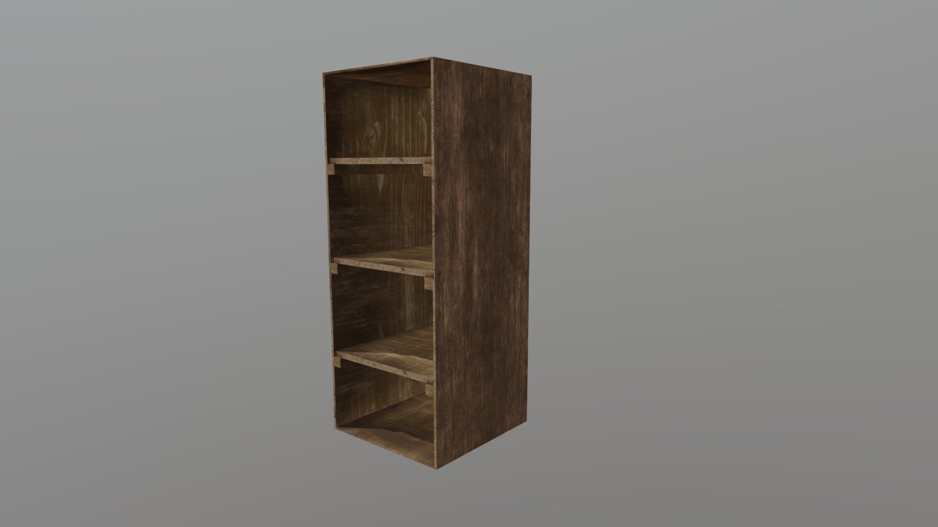 Wooden Shelf(Low Poly) - Download Free 3D model by 3d_modeller [5861155 ...