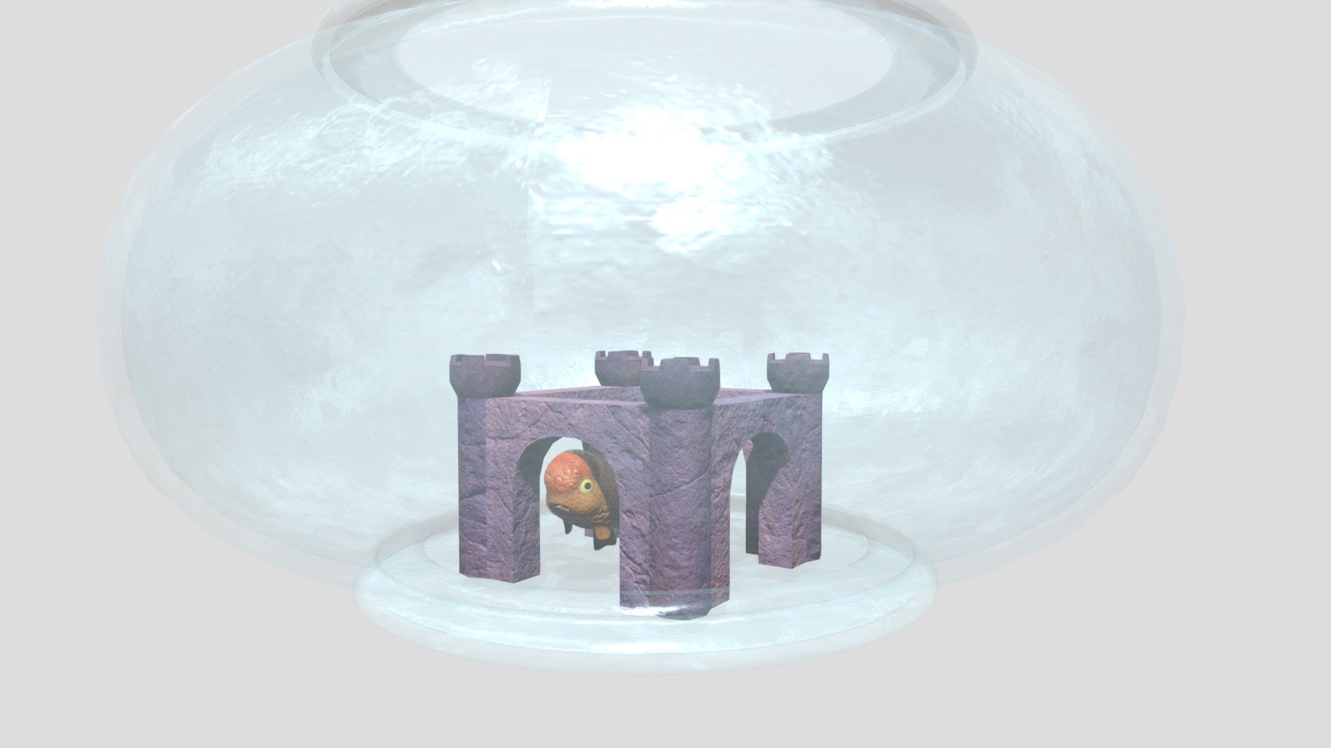 Textured Fishbowl! - 3D model by madisontayler [5869001] - Sketchfab