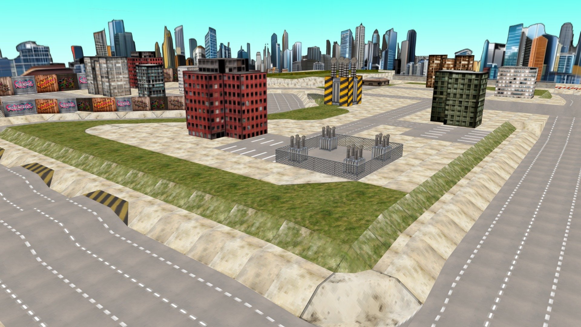 Los Angeles Scrapped Twisted Metal 2 Level - Buy Royalty Free 3D model ...