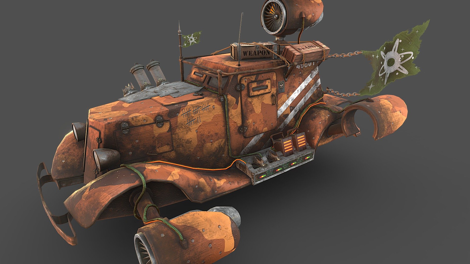 Armoured car from Mars (TP5) - 3D model by FrancisLam. (@francislam ...