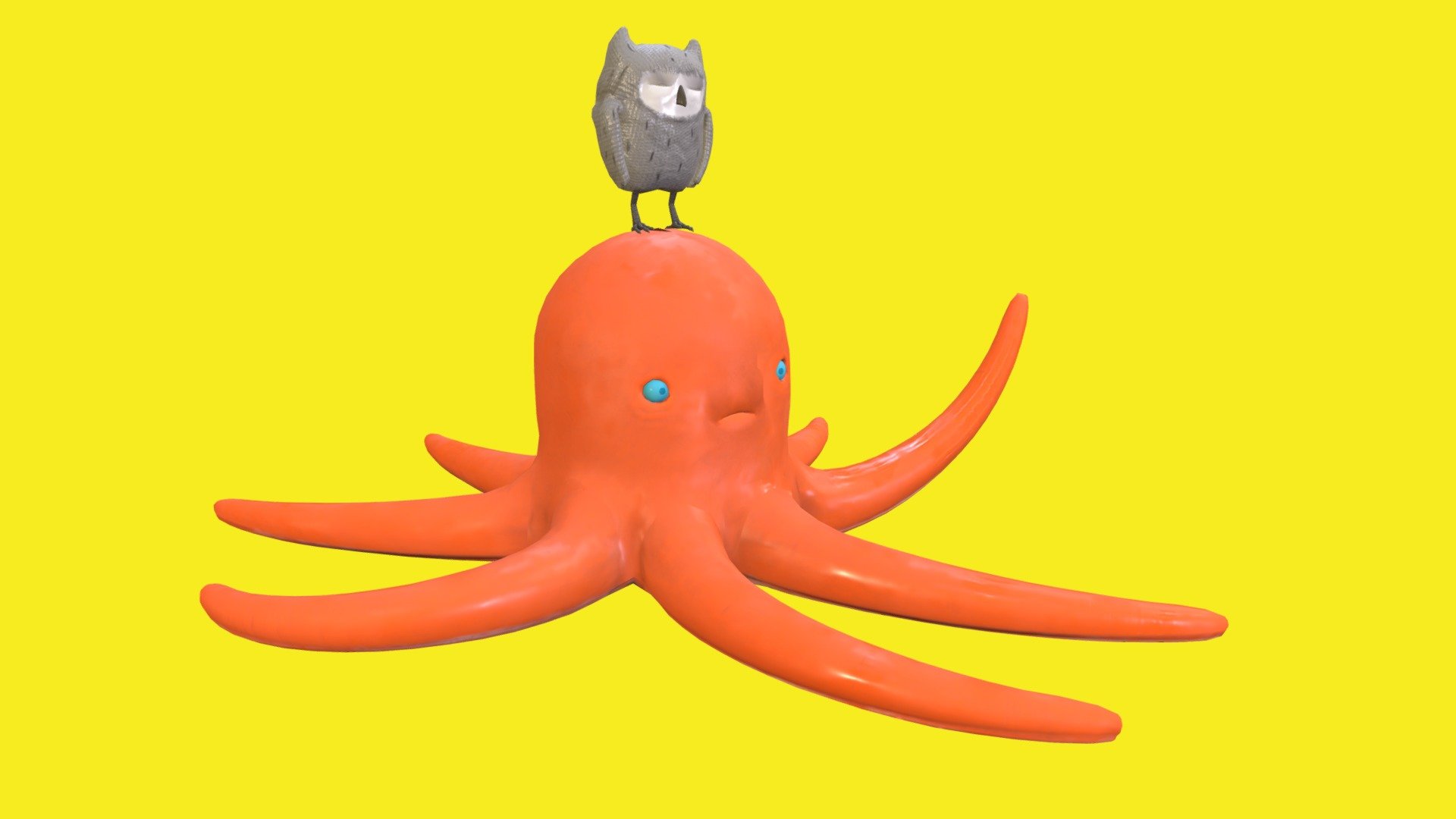 Owl n Octopus - 3D model by Julian Chelo (@julianchelo) [58754b1 ...