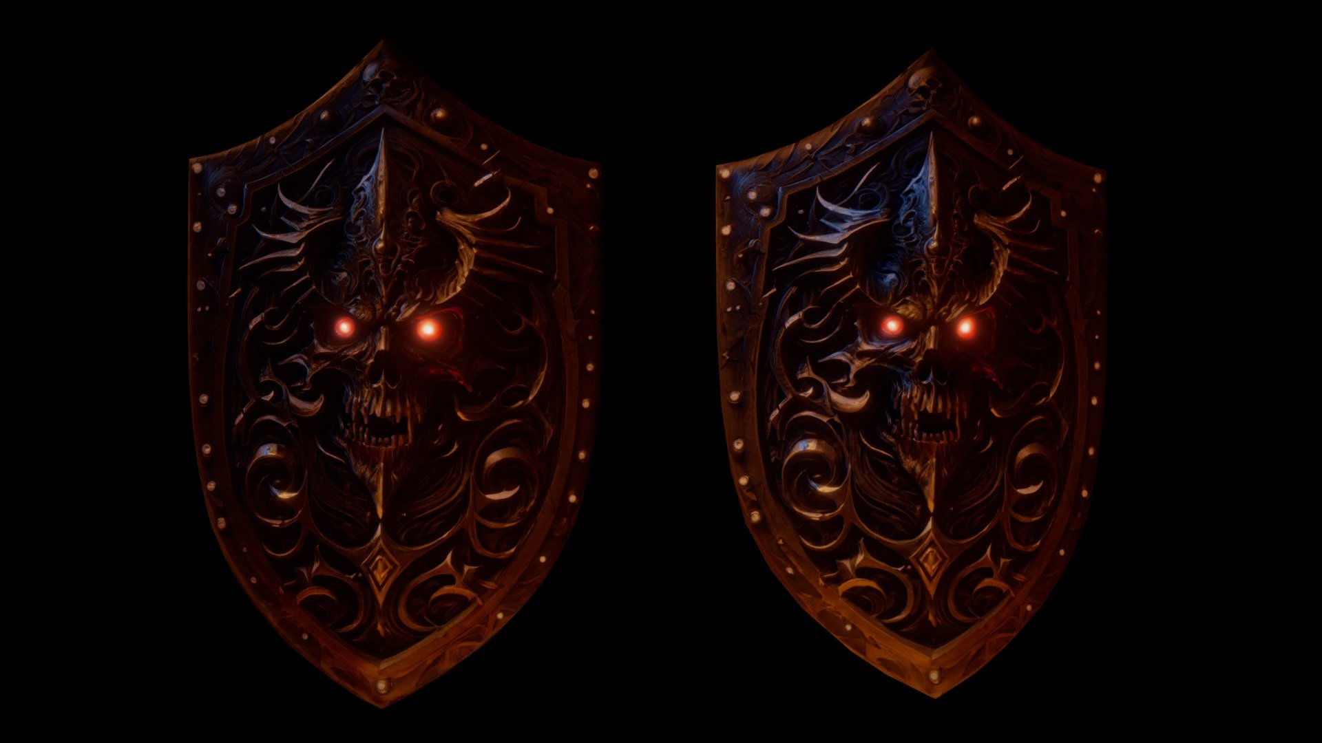 Demon Shield - 3D model by Ovesis [58779e0] - Sketchfab