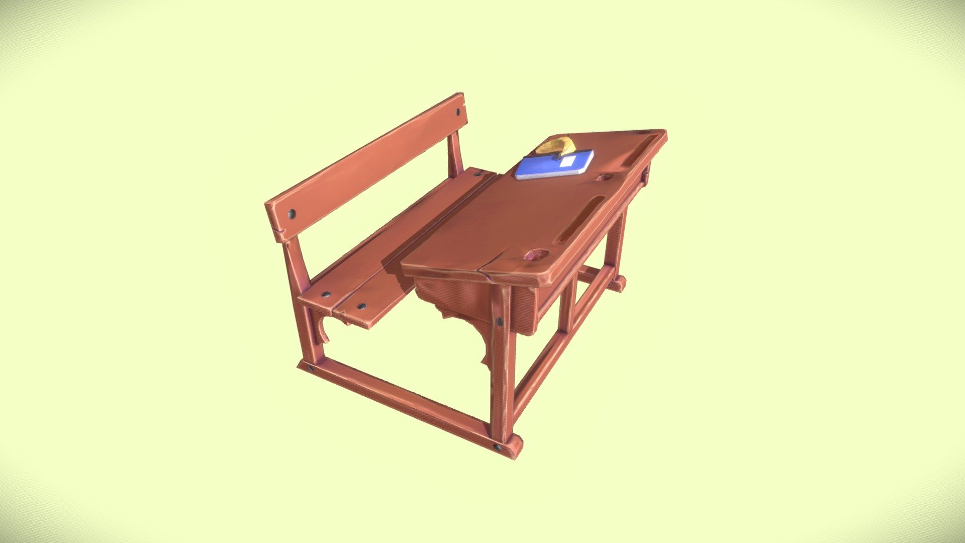 School desk - 3D model by Claire Daverio (@claire_daverio) [587d45c] - Sketchfab