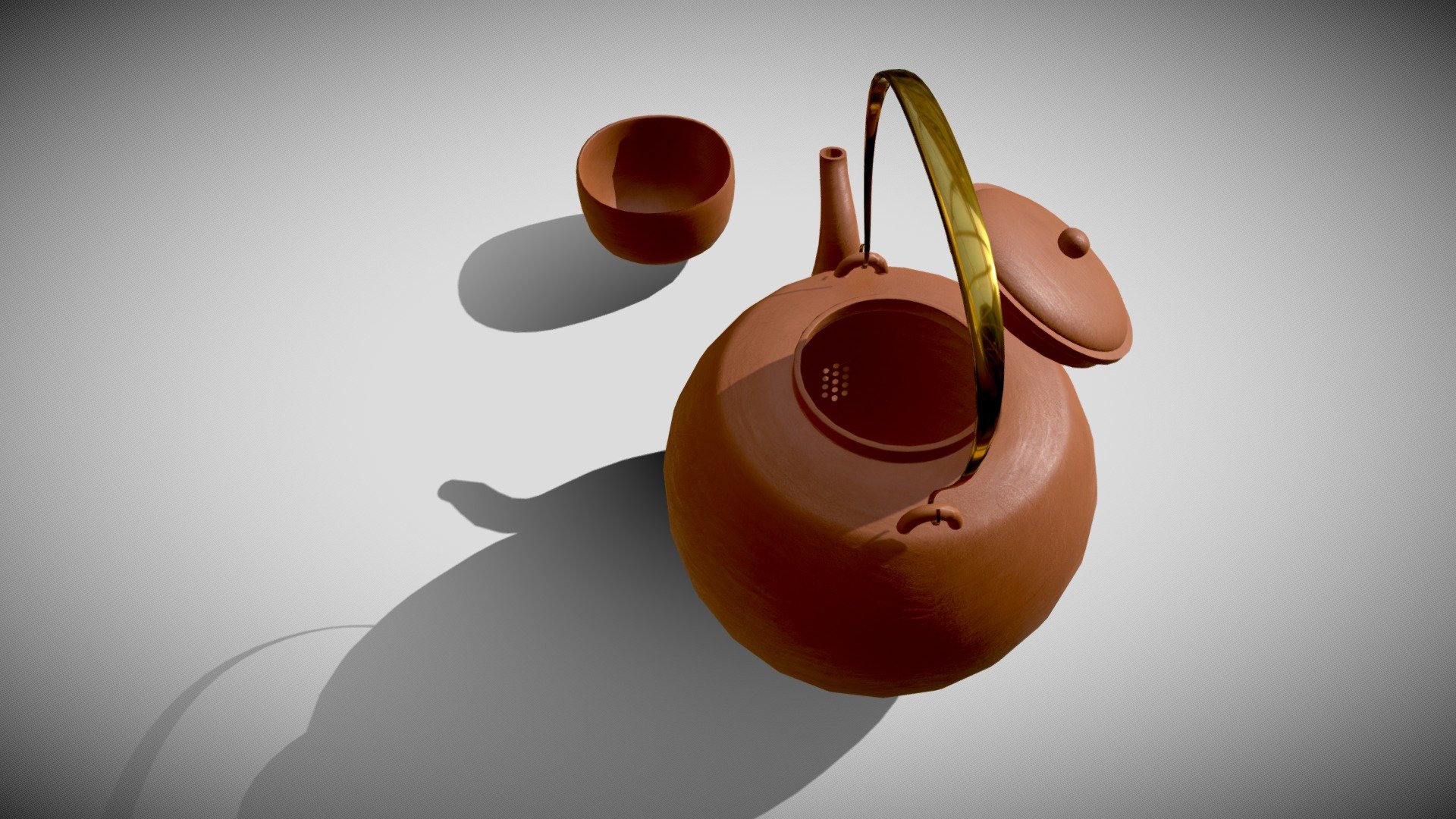Chinese Teapot with a cup (Lowpoly) - Buy Royalty Free 3D model by ...