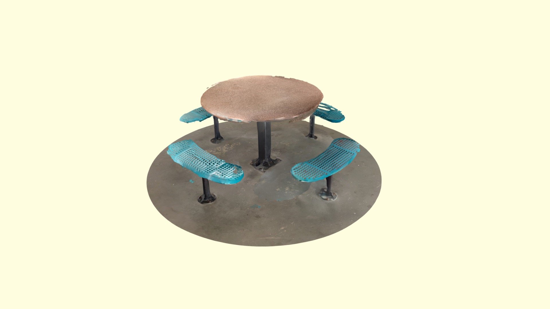 HDB Void Deck Mesh Chair Round Table - Download Free 3D model by Mr ...