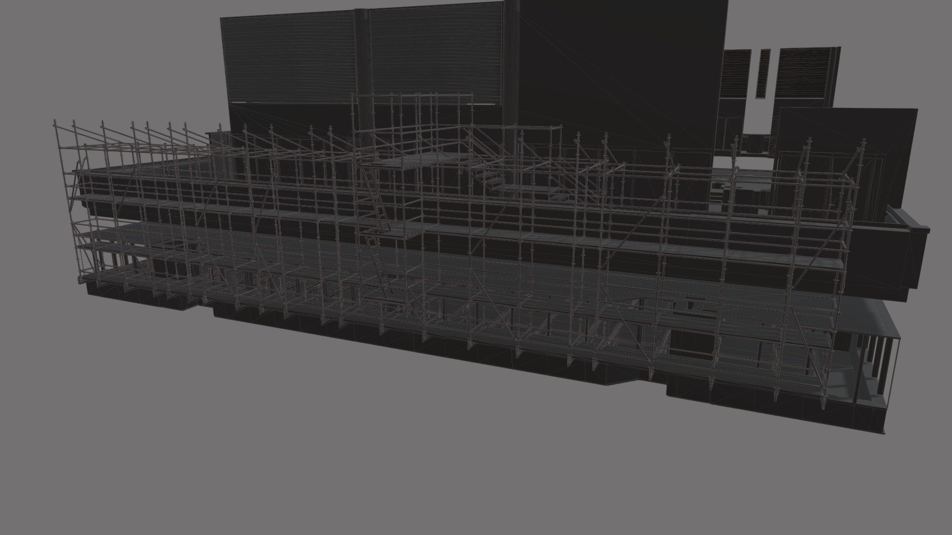 (BUILT - 270 PITT STREET) - ROOF SCAFFOLD - 3D model by Noflash ...