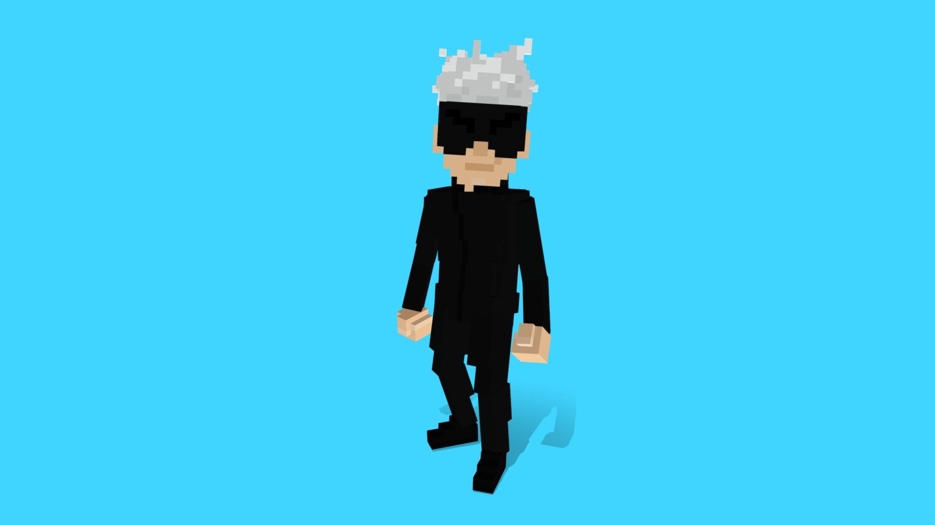 Voxel Gojo Satoru Character - Anime Game Asset - Buy Royalty Free 3D ...