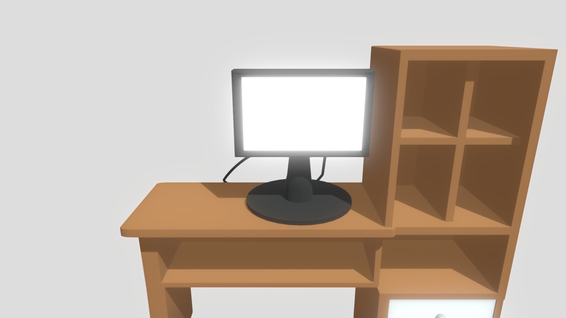 Computer on the table - Download Free 3D model by carbofos [588a76b ...