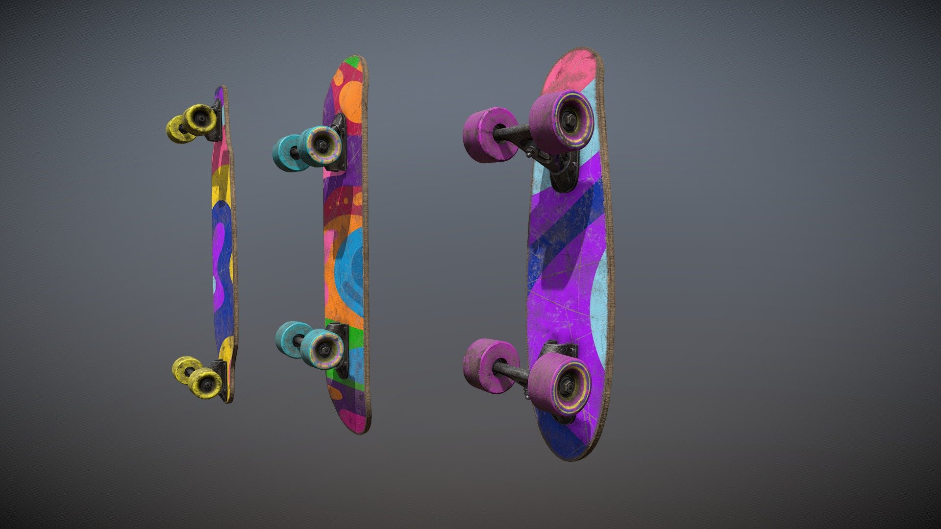 Skateboards - 3D model by yogesh.3dworld [588d284] - Sketchfab