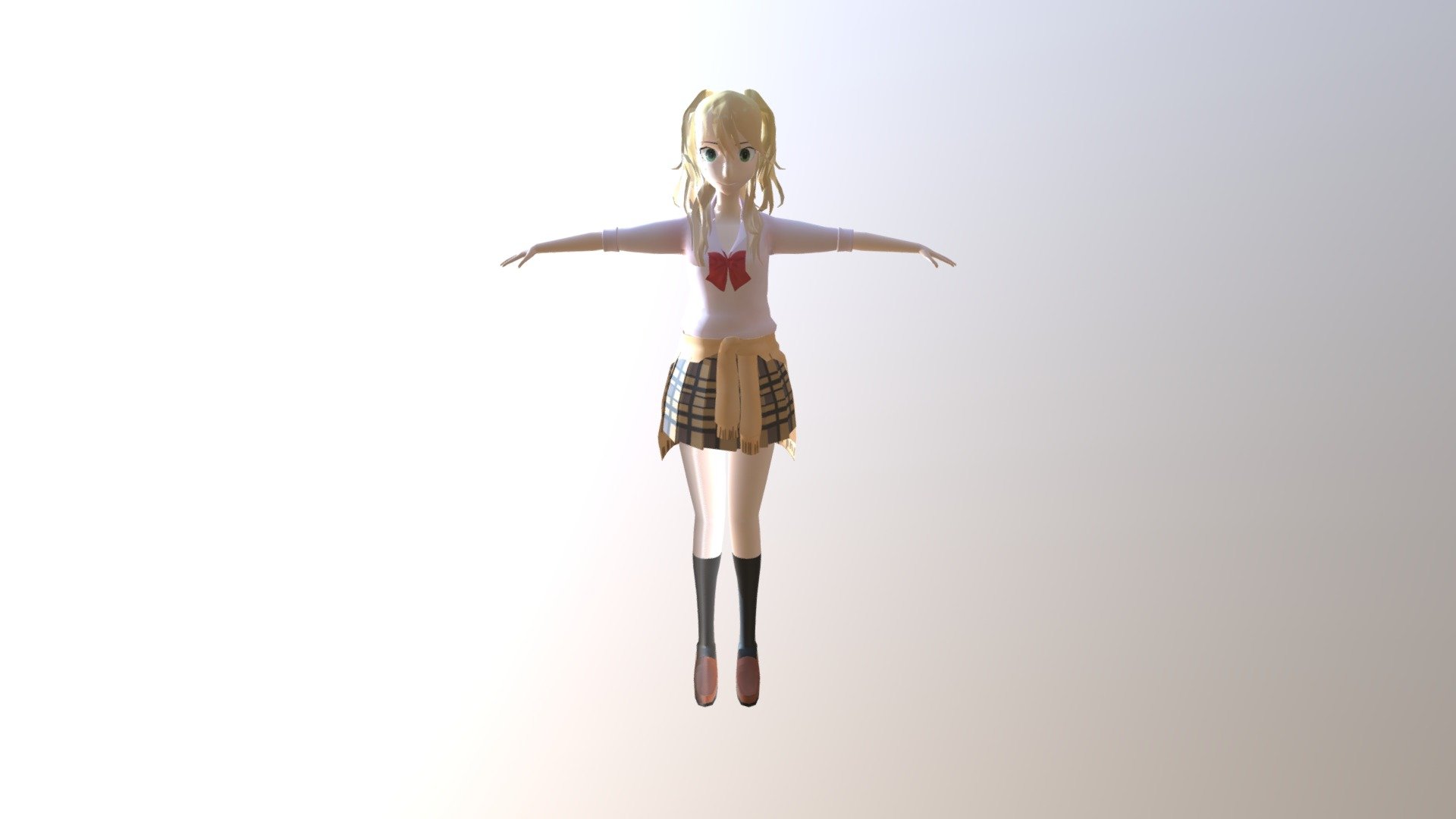Anime female Character - 3D model by Alauddin_Rabbi [588d5e2] - Sketchfab