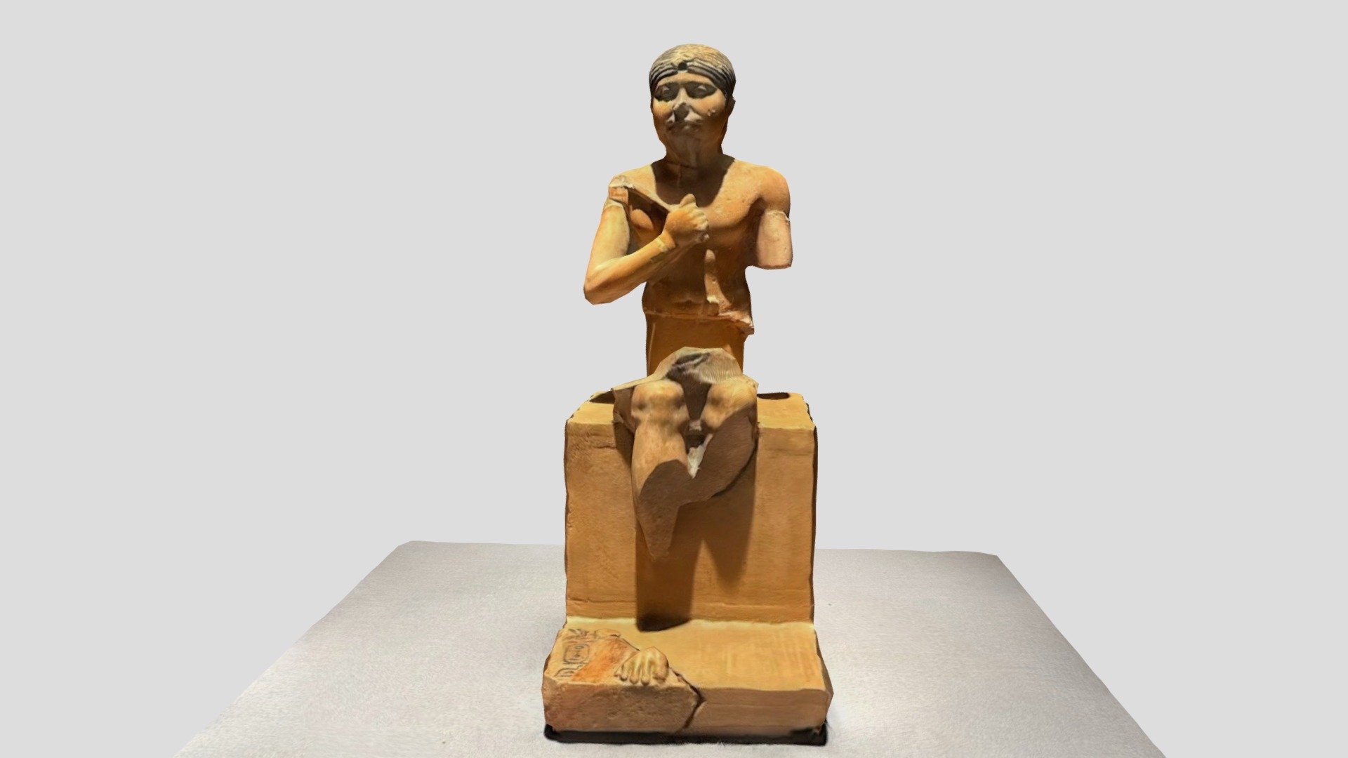 Seated statuette of Neferefre - Download Free 3D model by pmanuelian ...