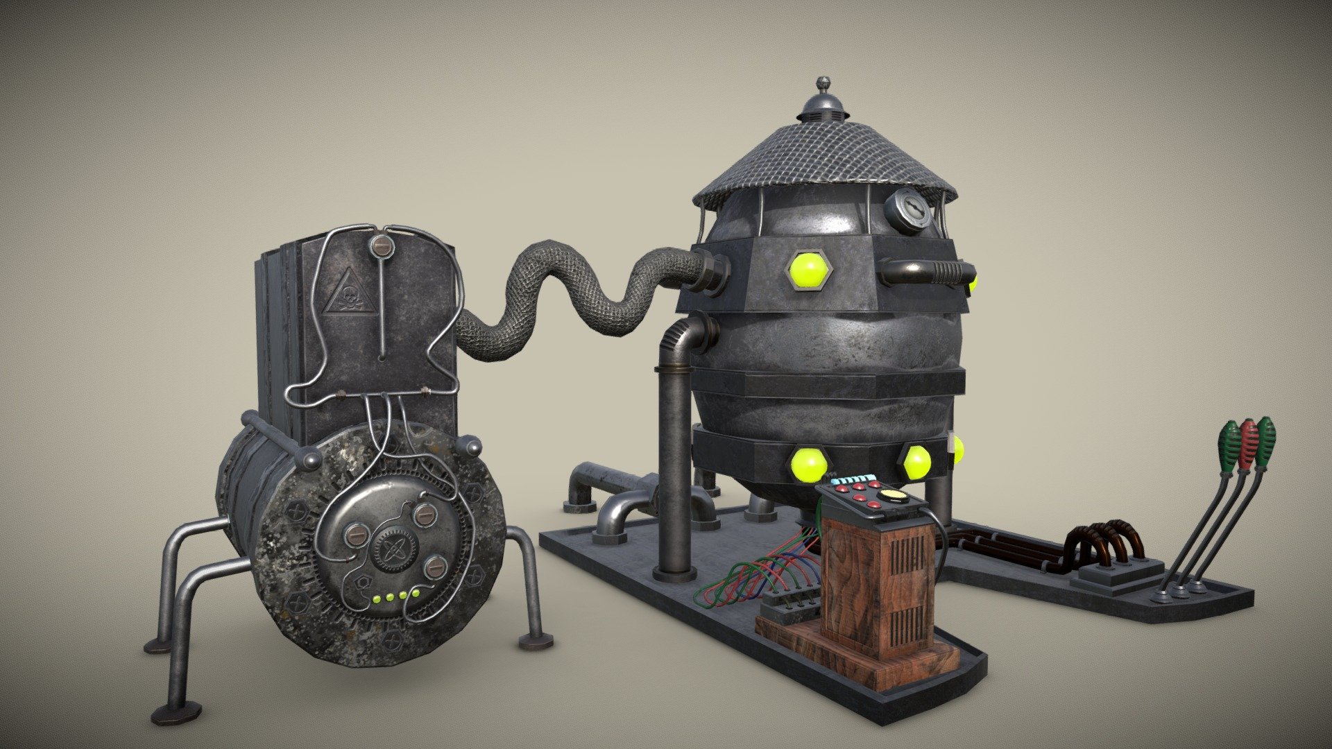Stylized engine generator PBR low-poly 3D model - Buy Royalty Free 3D ...