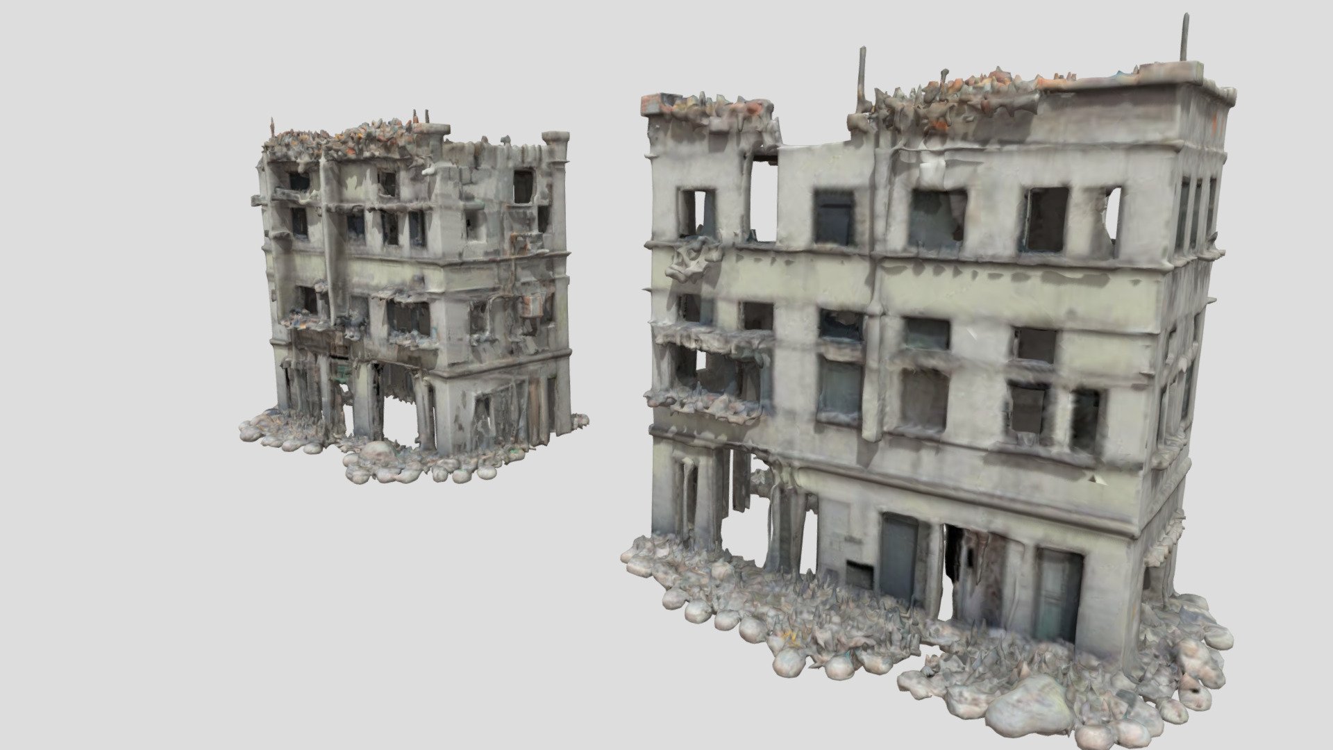 Destroyed Building 5 - Download Free 3D model by Brian Trepanier (@CMBC ...