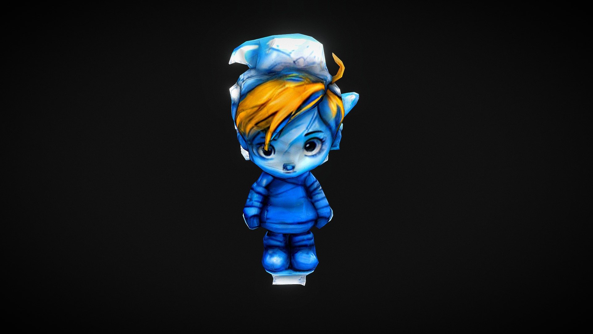 "Azure Cartoon Bliss" Head Eye Blue Azure Cartoo - Download Free 3D ...