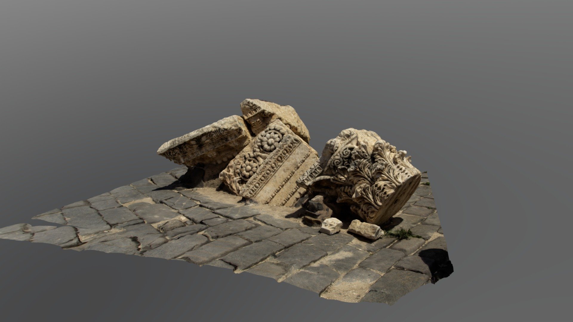 Fallen roman column - 3D model by dany.svirsky [5897d31] - Sketchfab