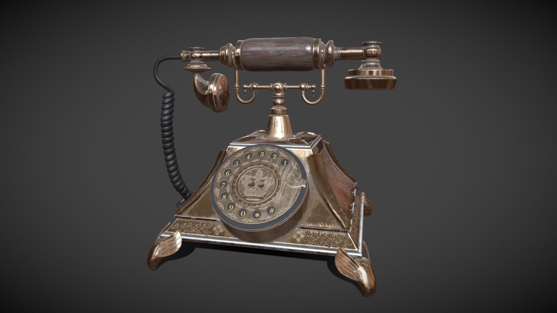 Vintage Phone - 3D model by Jeremy Cobble (@jeremycobble) [589b0d3 ...