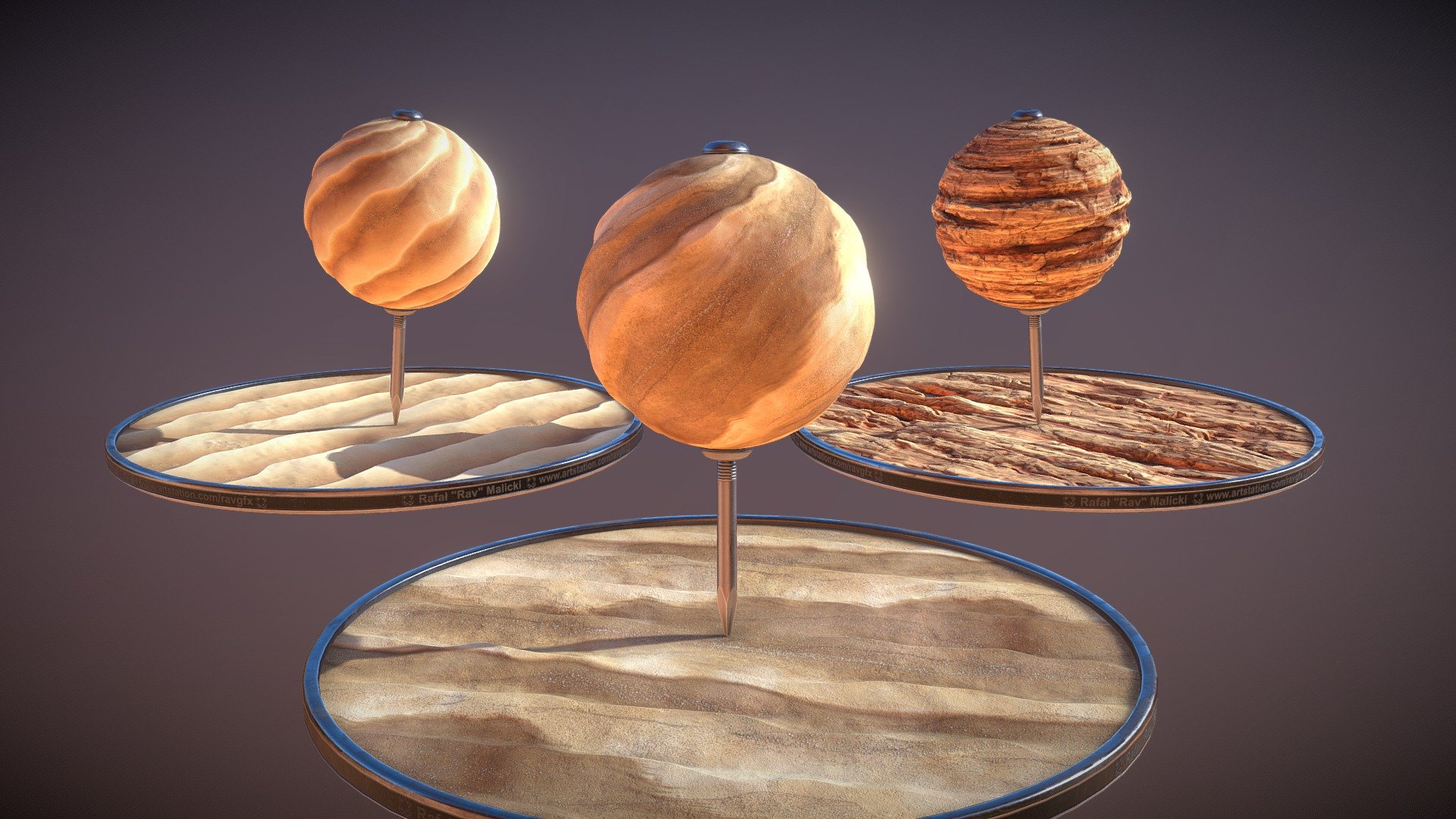 Desert Materials Environment Pack - 3D model by RavGFX [589d2d3 ...