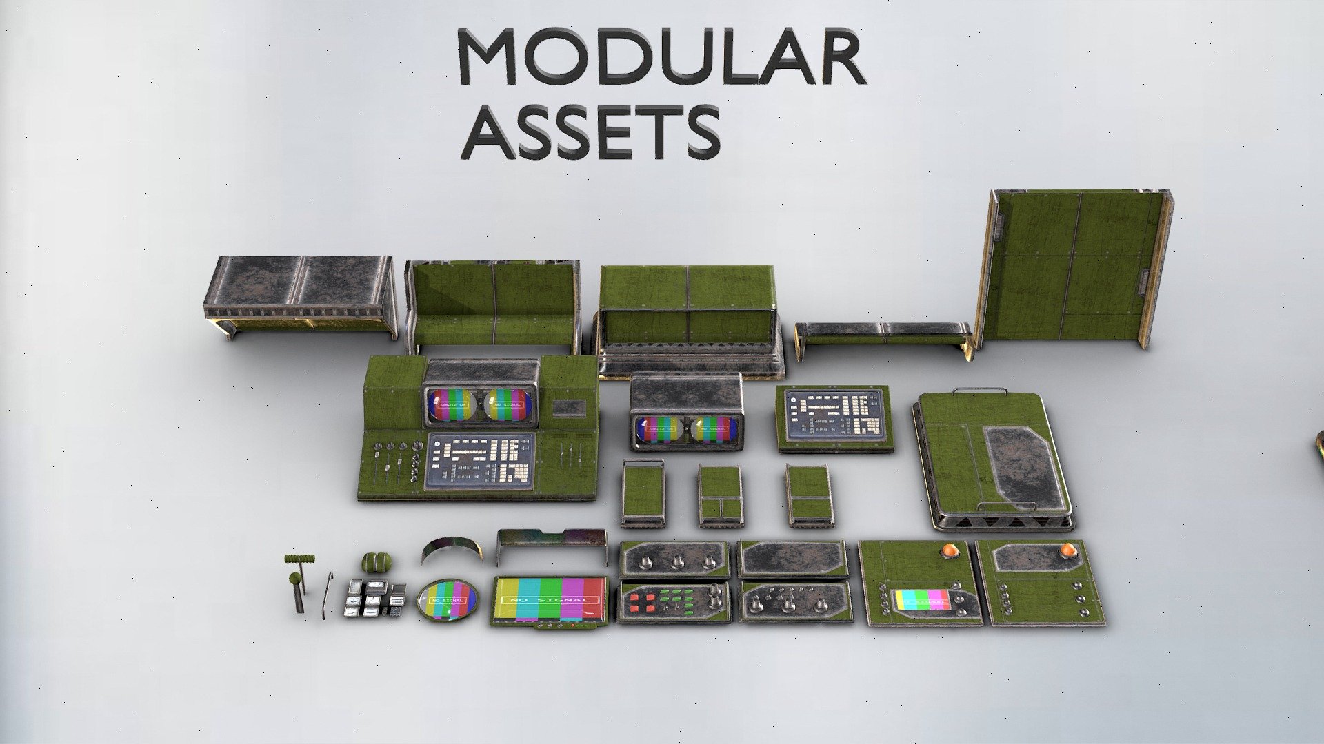 Control Room | Modular Asset Pack - Buy Royalty Free 3D model by ...