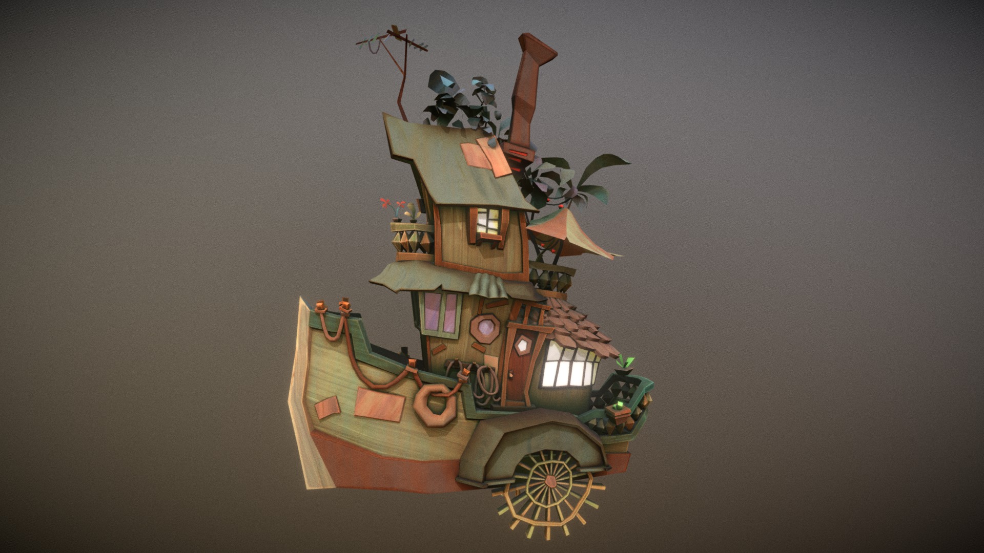Stylized Boat - 3D model by Roberto Moreno (@latinmessiah) [58a1c92 ...