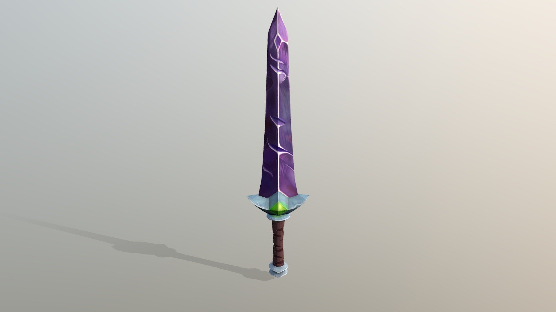 Purple Crystal Sword - 3D model by Brandon_3D (@BackYardStudios ...
