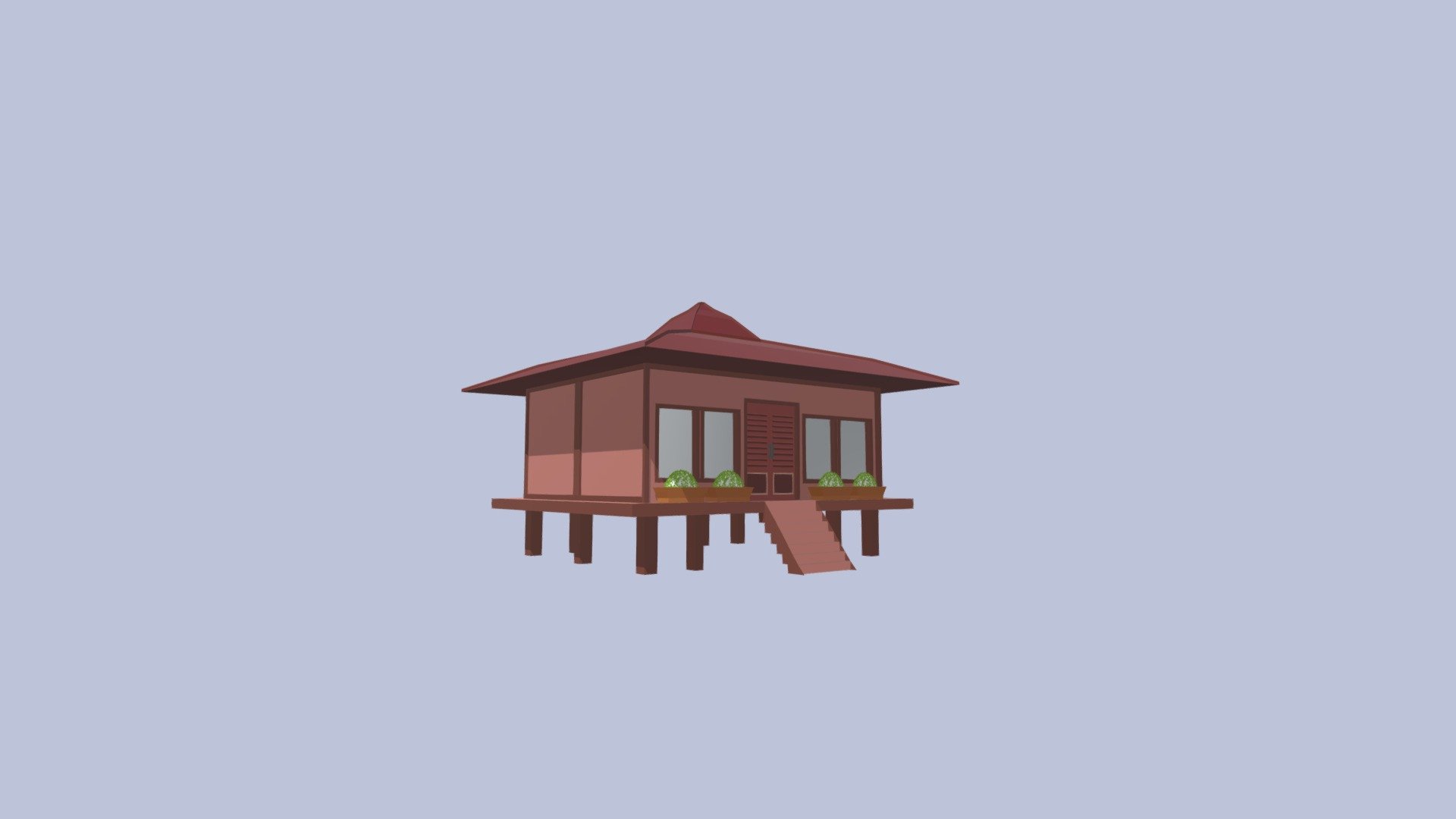 Simple House - 3D model by ce.cerenkk [58a3c0c] - Sketchfab
