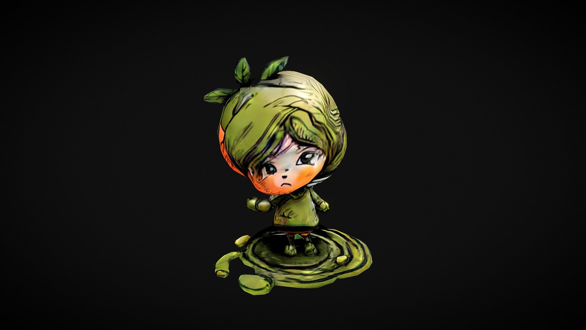"Nature's Joy: Cartoon Characters with Black Hai - Download Free 3D ...