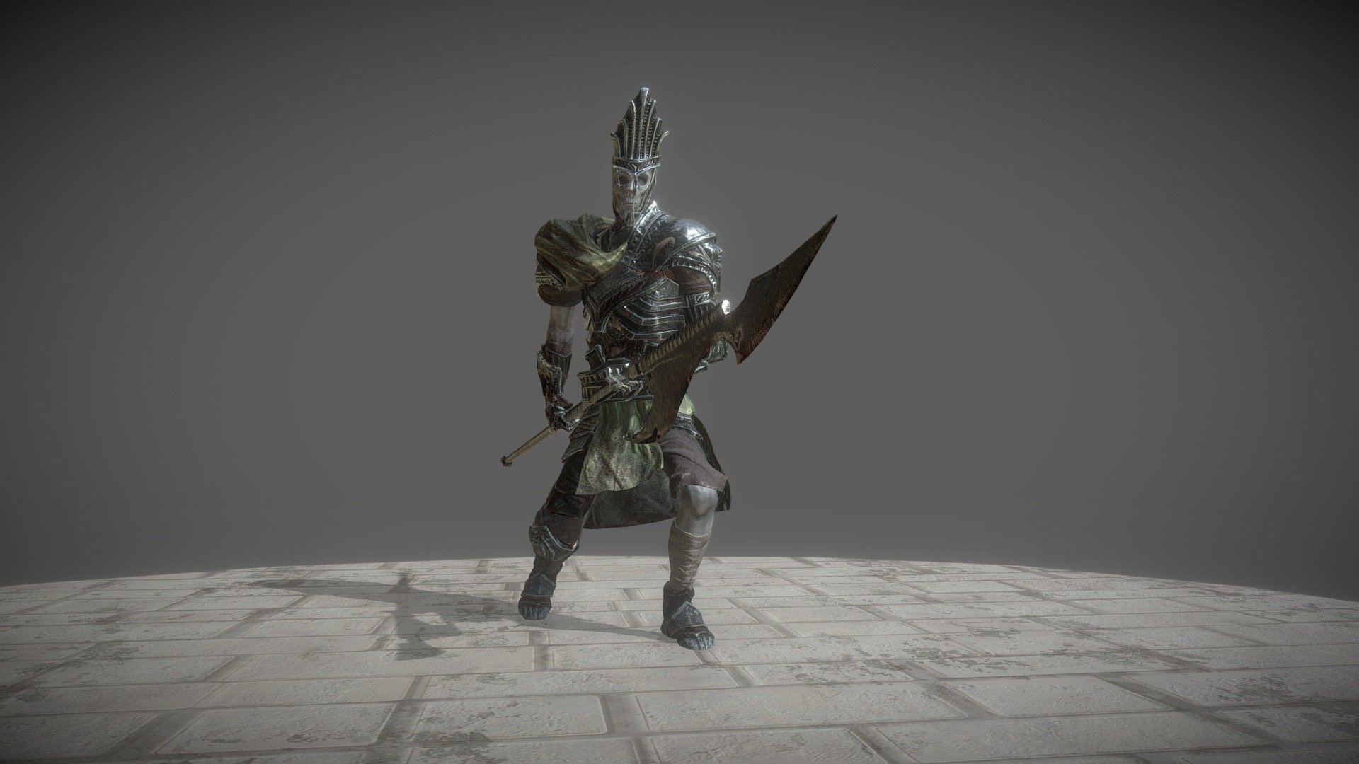 Forgotten knight - Walk animation - DS3 fanart - 3D model by Frida_03 ...