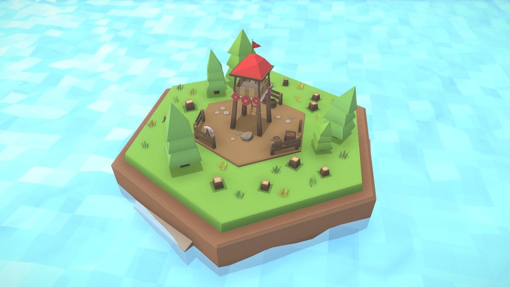 Defensive tower tile - 3D model by ArmanK11 [58ac3bc] - Sketchfab