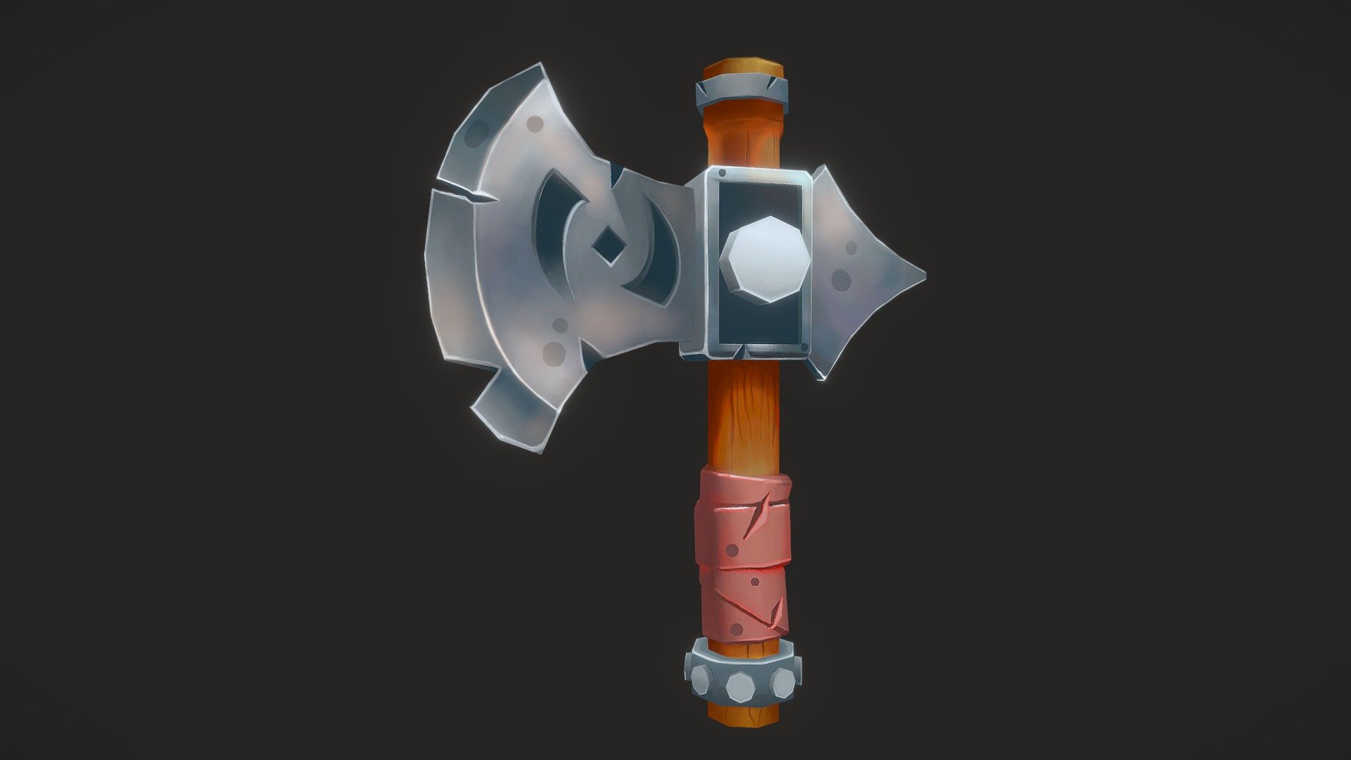 Handpainted Axe - 3D model by mari (@sushijeom) [58afa50] - Sketchfab