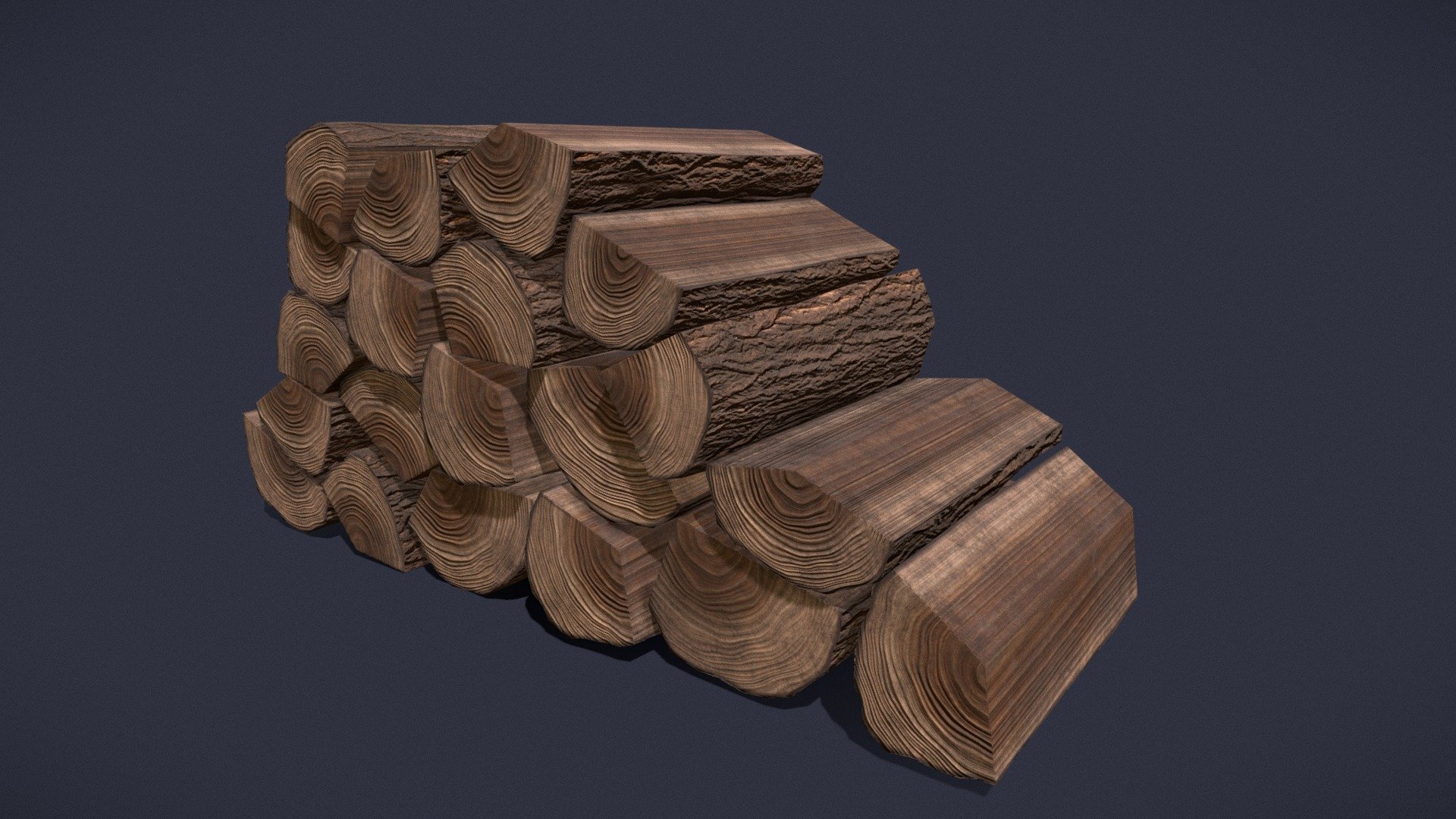 Wood_Stack_Pieces_FBX - Buy Royalty Free 3D model by ...
