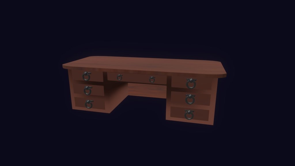 Rustic Desk - Download Free 3D model by alexcosio [58b1498] - Sketchfab