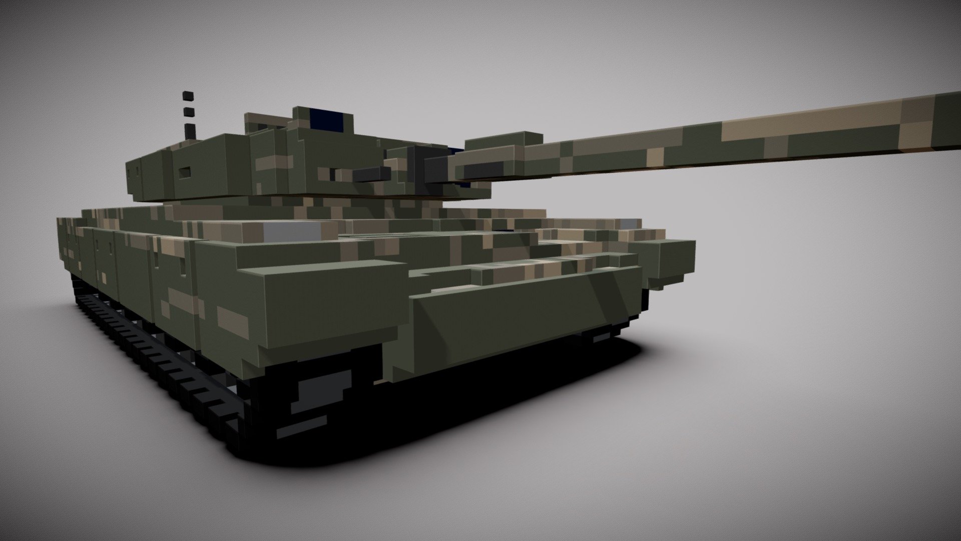 Voxel Heavy Tank - 3D model by PeterEss [58b3ffc] - Sketchfab