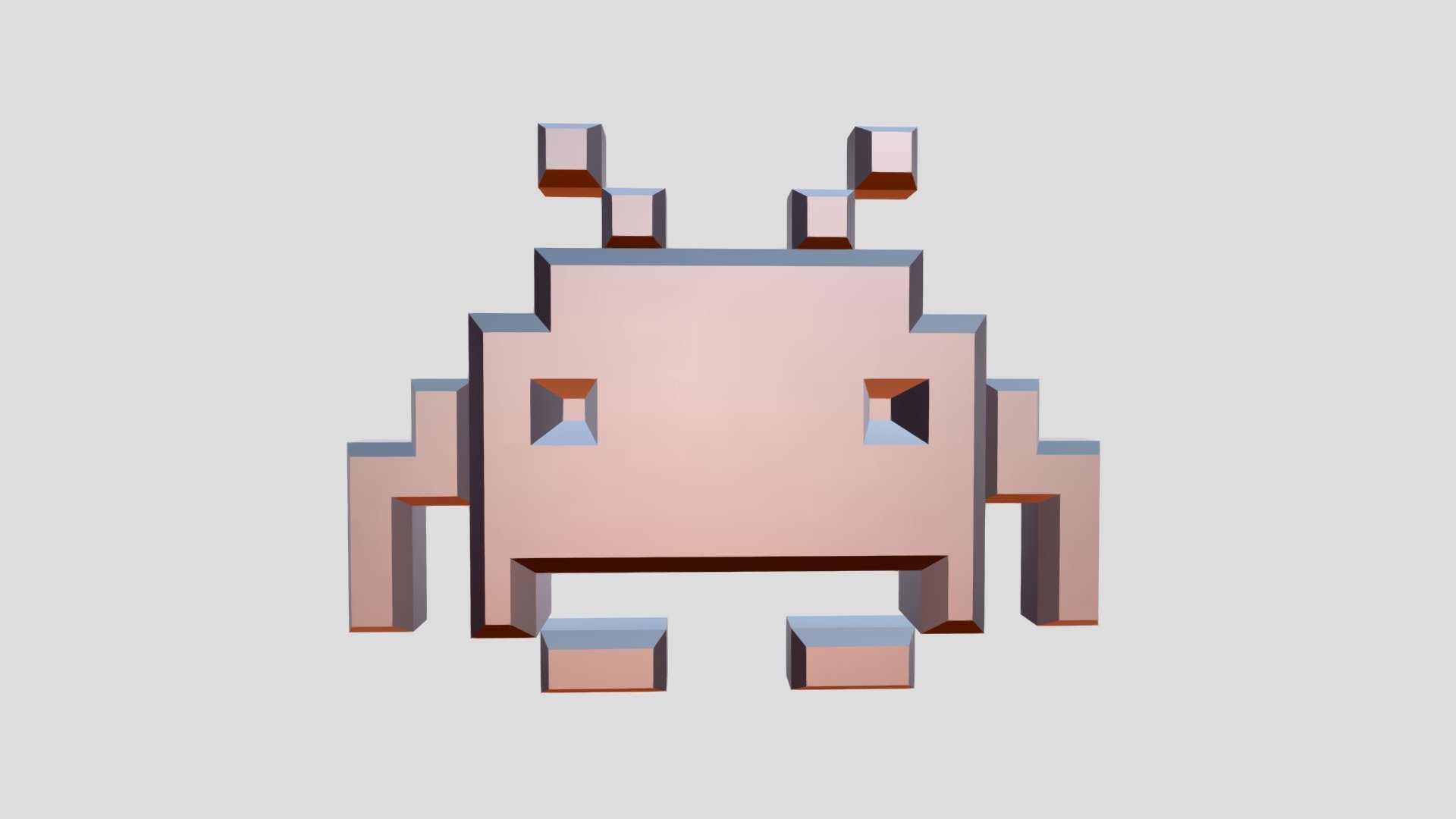 Spaced Invader - homage to Atari - Download Free 3D model by Trockk ...
