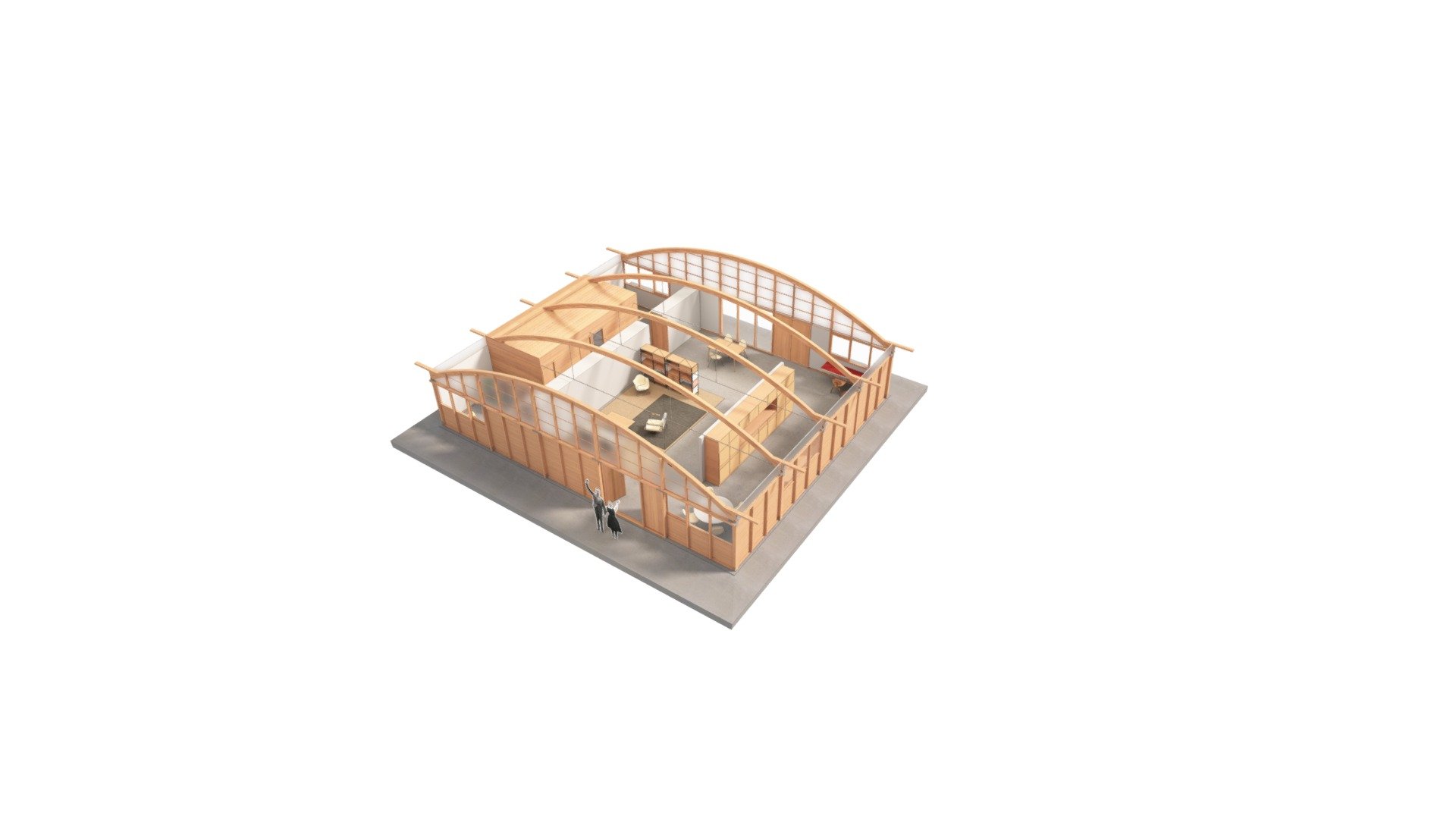 The Eames Modular House - 3D model by xaoscollective [58b4d66] - Sketchfab