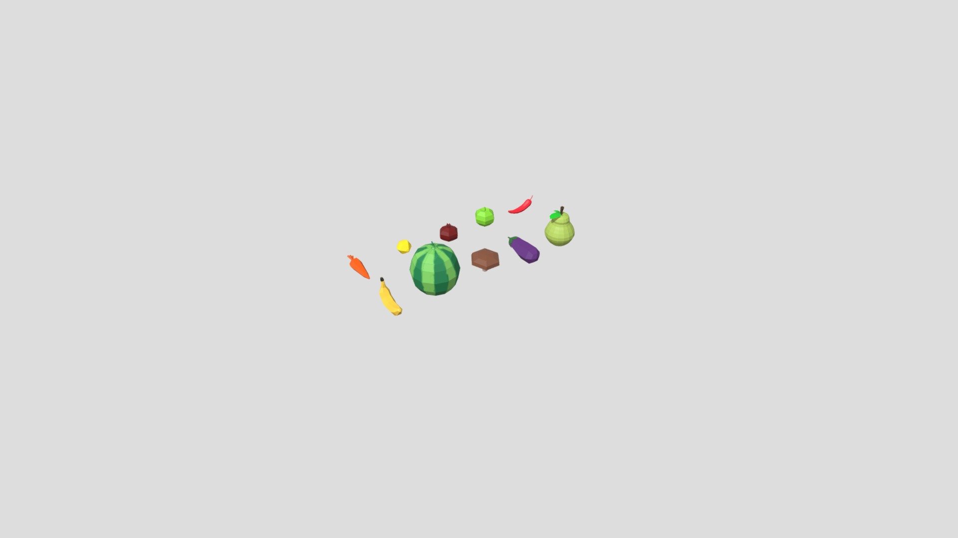 Low Poly Fruits - Download Free 3D model by Soner K. (@sonykaos27 ...