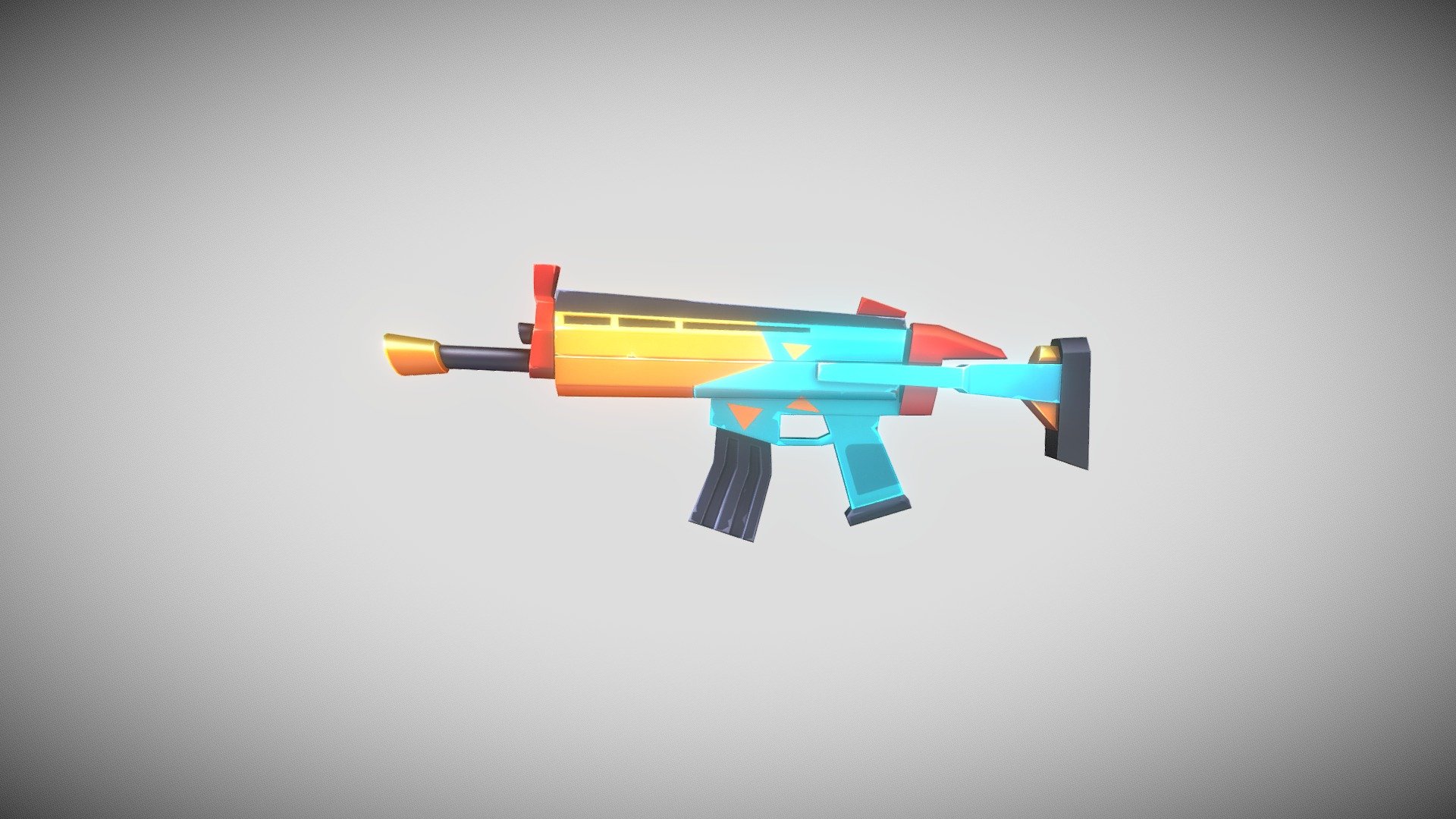 Stylized Assault Rifle | Mobile-Ready Game Asset - Download Free 3D ...