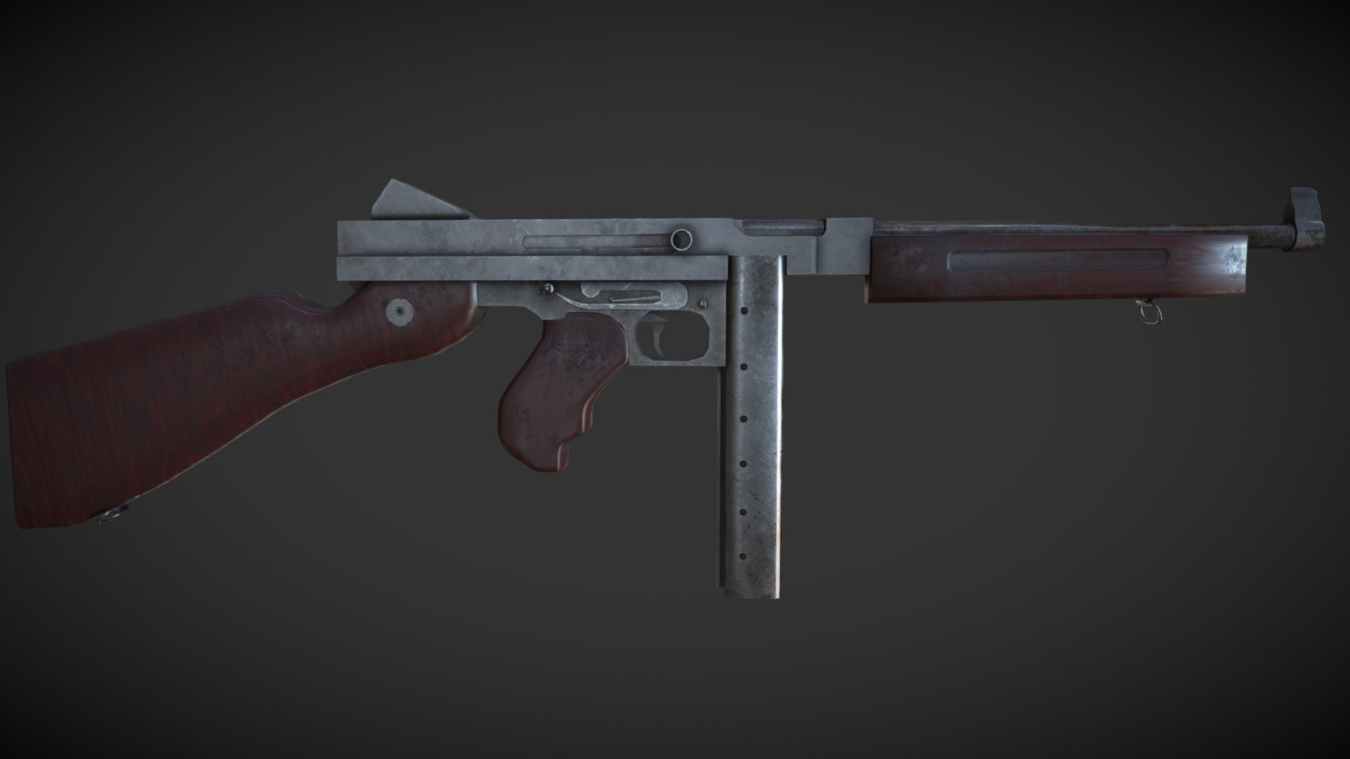 Thompson Submachine Gun - 3D model by Razku [58ba8ea] - Sketchfab