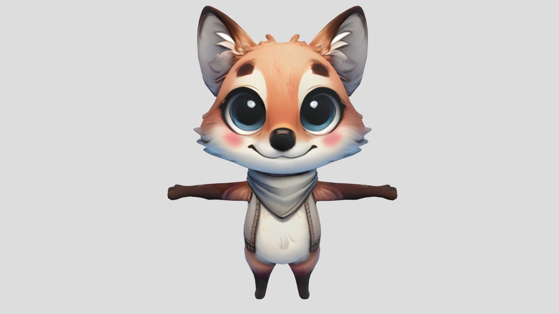 Fenneko The Adorable Fox Mascot 3D Lowpoly - 3D model by gemmaharold360 ...