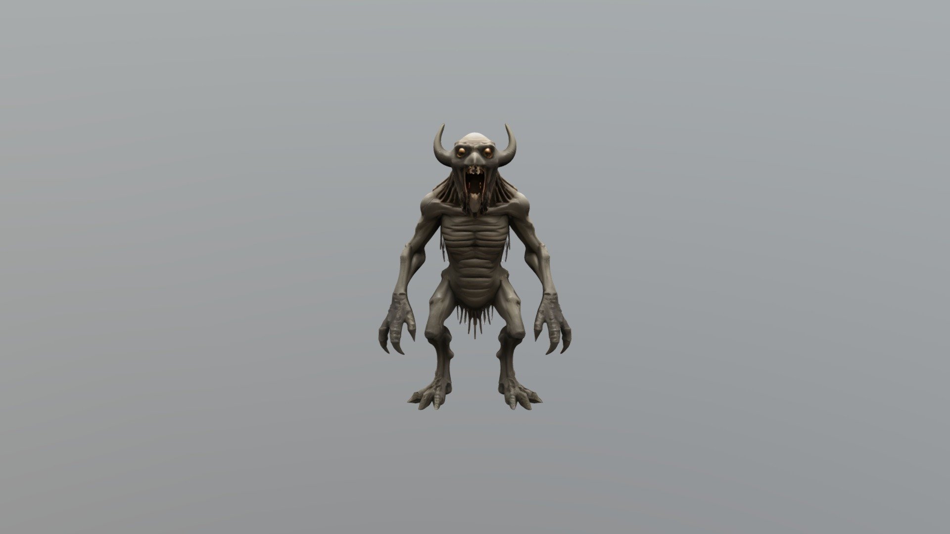 Low Poly Grotesque Monster with Horns - Download Free 3D model by ...