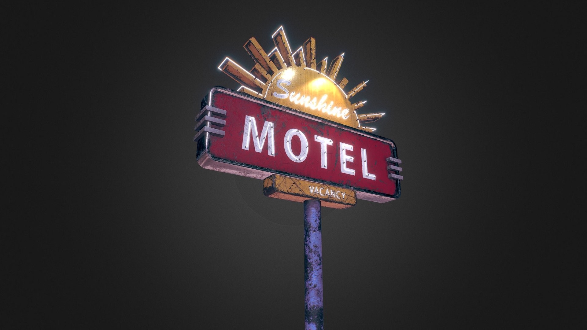 Sunshine Motel - 3D model by Alex (@allsocks) [58c2a9a] - Sketchfab