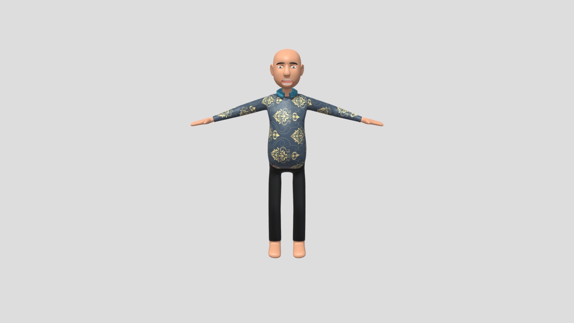 Indian Old Uncle Character - Download Free 3D model by joy dey ...