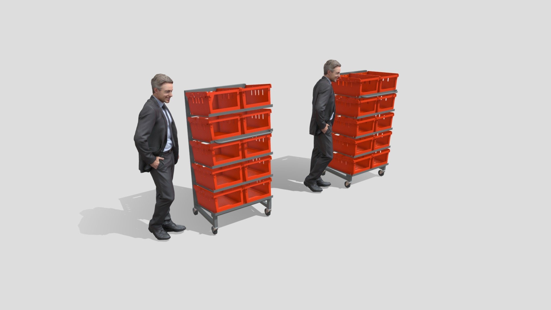 MATALAN ANGLED SHELF TROLLEY - 3D model by 3D-VIEW (@Jake ...