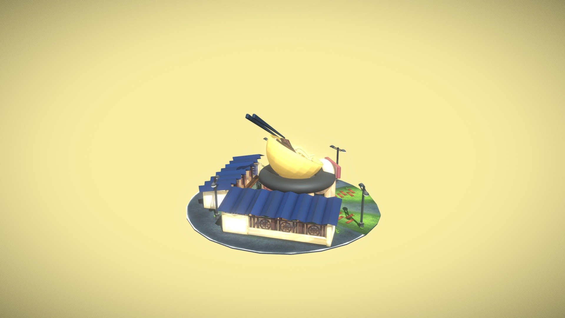 Noodles Shop - 3D model by Ah Thong. (@thongkexin0722) [58c809b ...